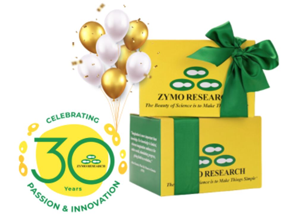 Cambridge Bioscience: Zymo 30th anniversary offer: 20% off ZymoPure Midi and Maxiprep kits